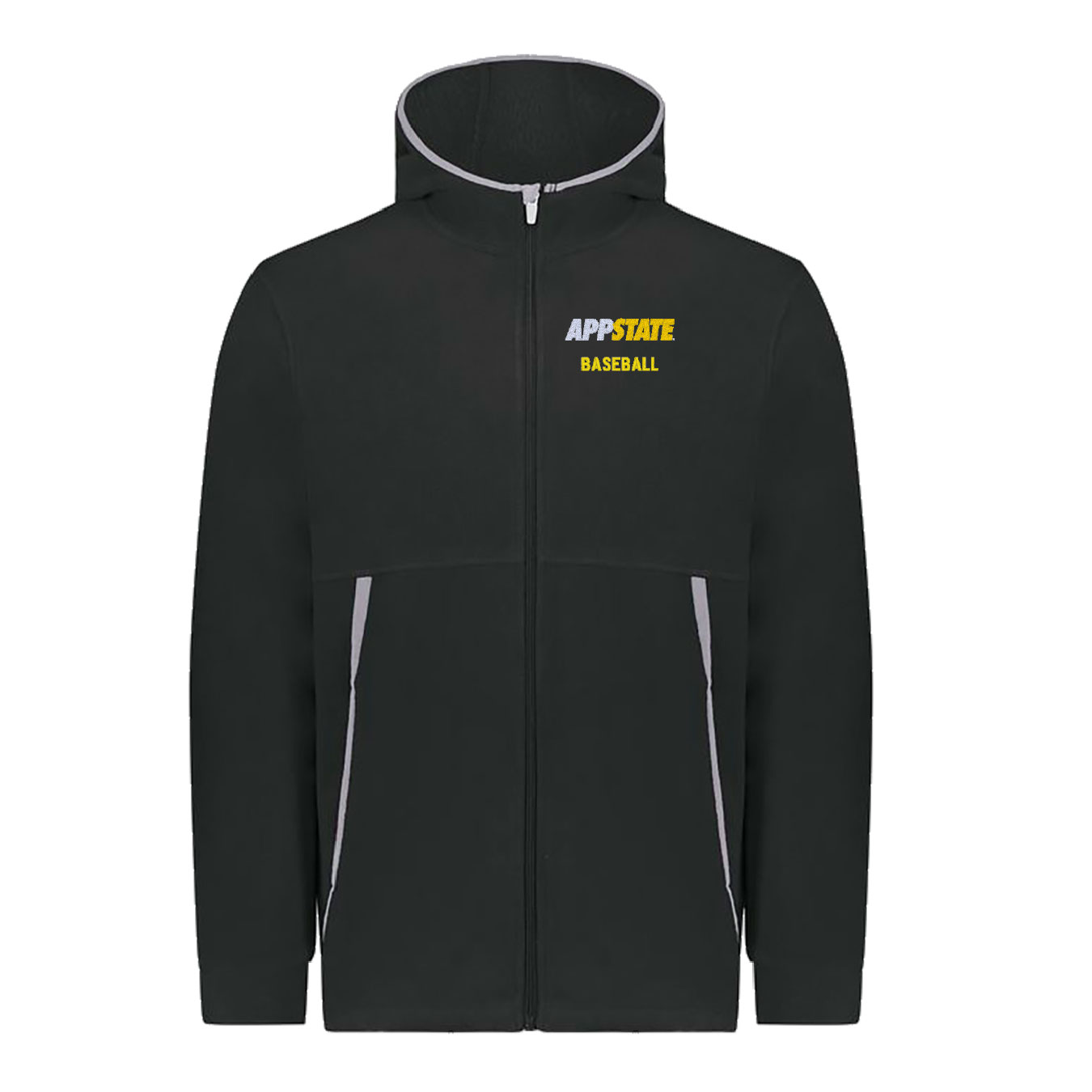 Augusta Chill Fleece 2.0 Full Zip Pullover - Black - Appalachian State ...