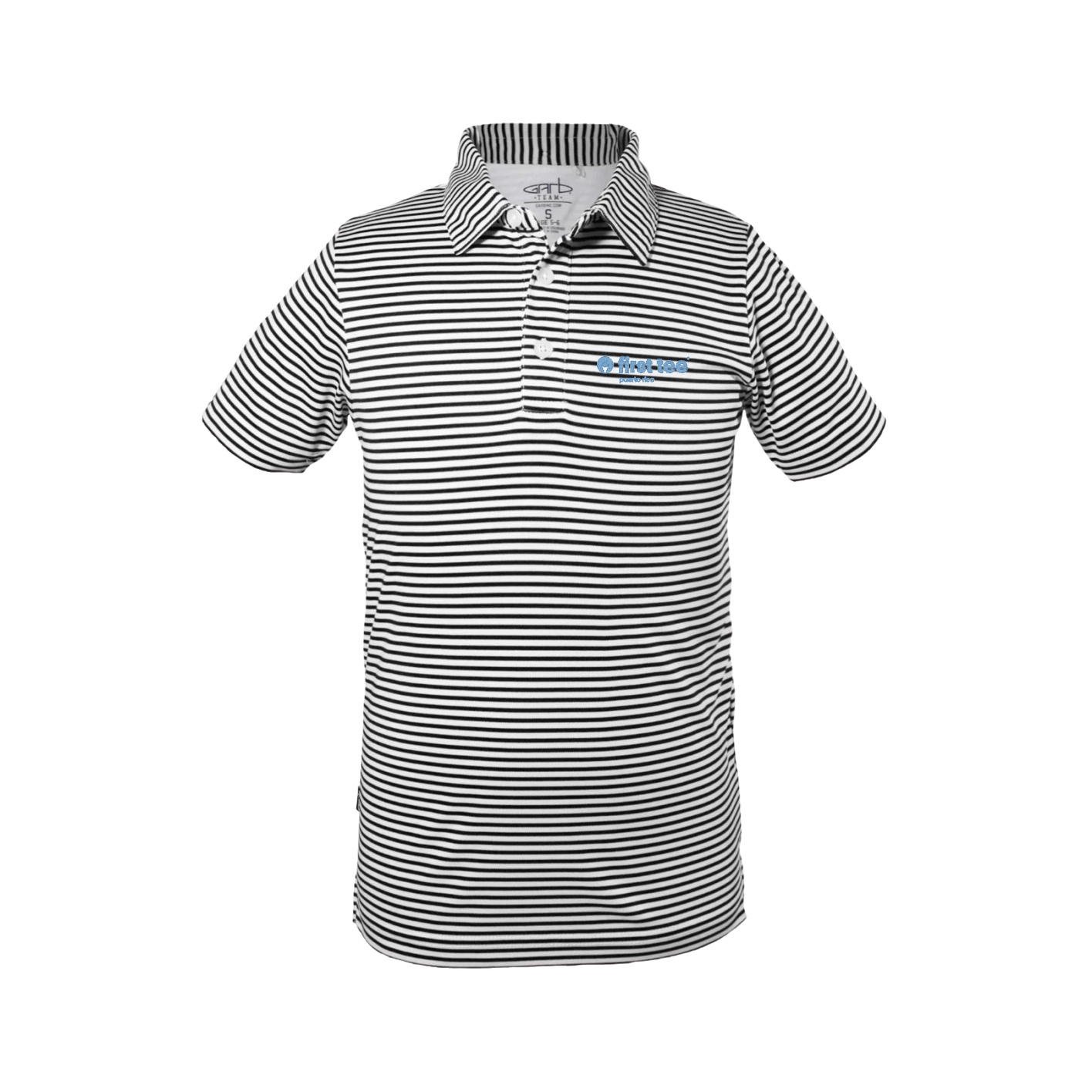 Youth Garb Carson Polo - White Black - First Tee — Puerto Rico Shop ...