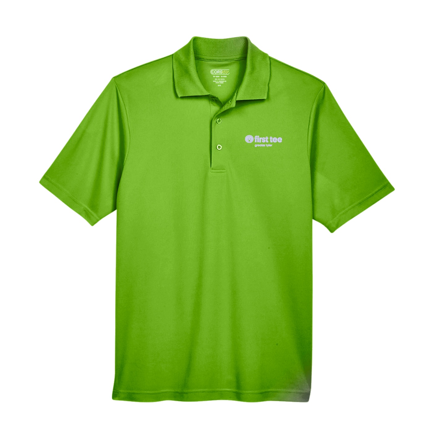 Men's Performance Polo - acid green - First Tee — Greater Tyler Shop ...