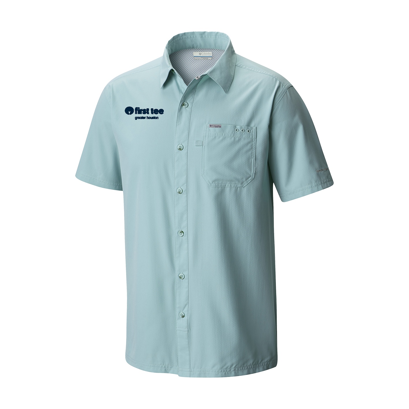Men's Slack Tide Camp Shirt - gulf stream - First Tee — Greater Houston ...