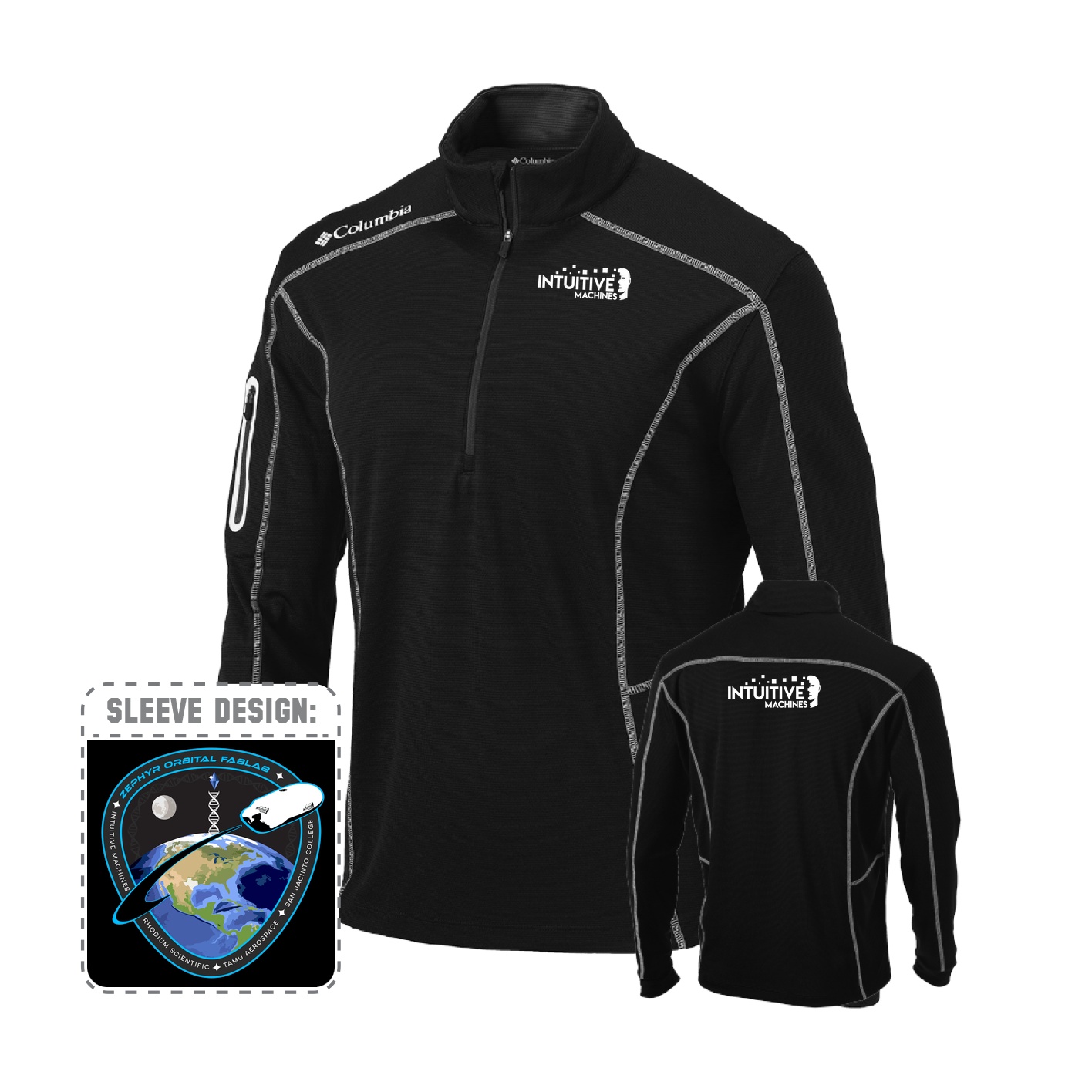 Zephyr Orbital Fablab - Men's Omni-Wick Shotgun 1/4 Zip - black ...
