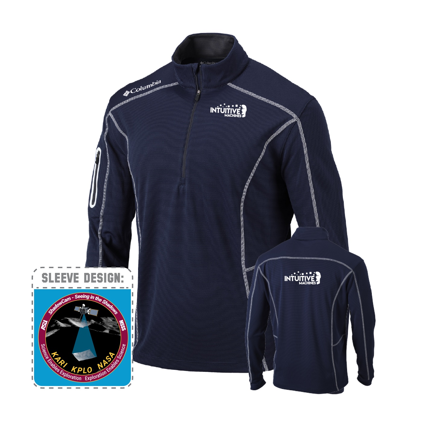 Men's Omni-Wick Shotgun 1/4 Zip - collegiate navy - Intuitive Machines ...