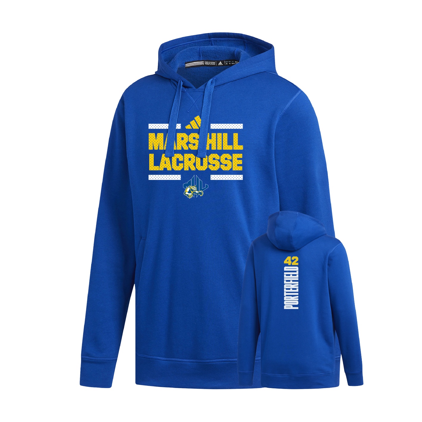 Men's Fleece Hood - collegiate royal - Emma Porterfield Gear | Athletic ...