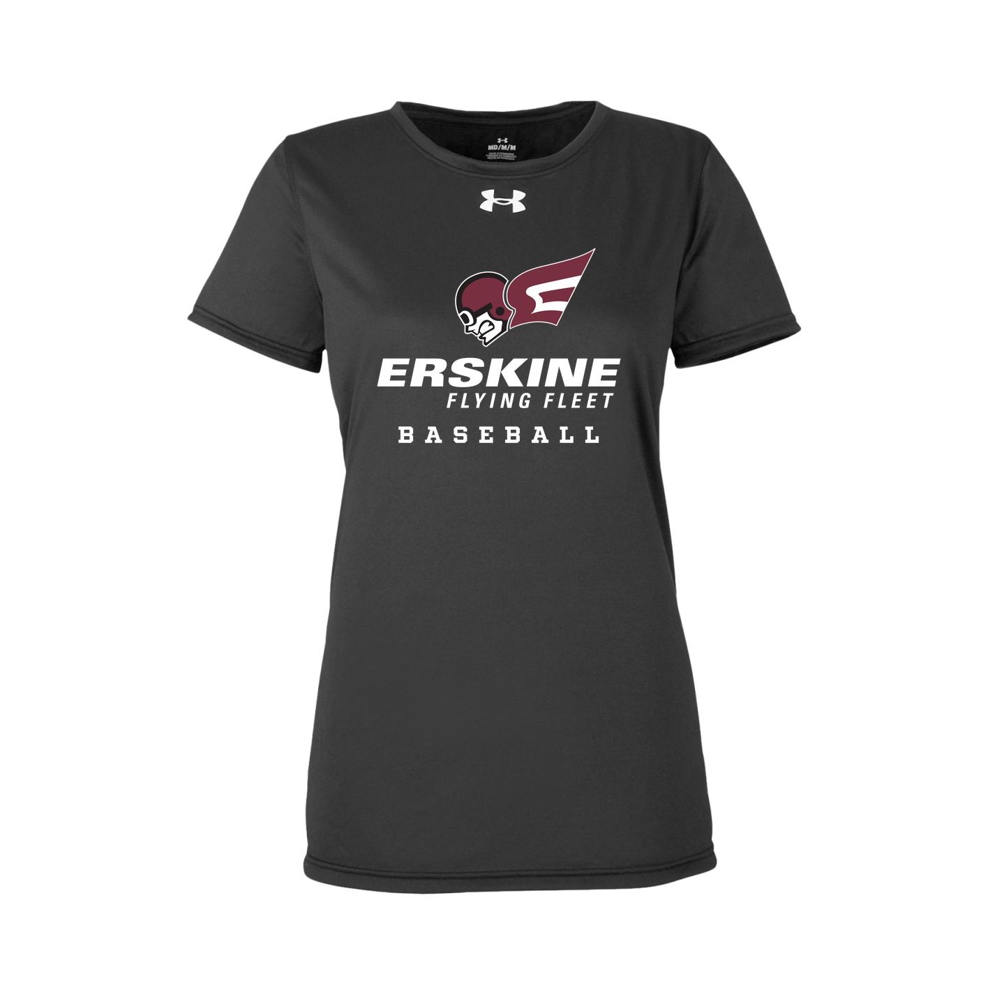 UA Womens Team Tech T-Shirt - Black - Erskine College - BASEBALL Shop ...