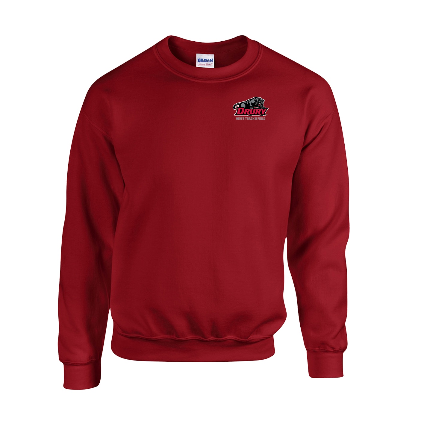 Fleece Crewneck - Cardinal Red - Drury University - MEN'S TRACK & FEILD ...